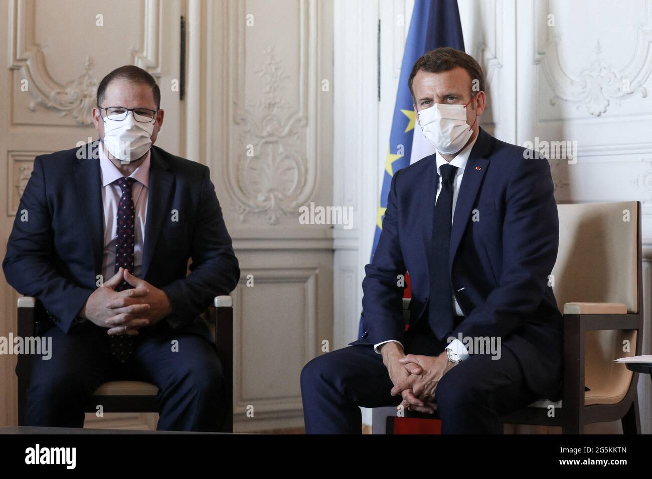 French President Emmanuel Macron meets Cristiano Amon, Qualcomm ...