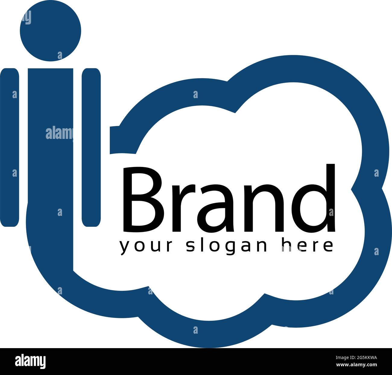 Cloud people logo template, colorful people. Vector Illustration on ...