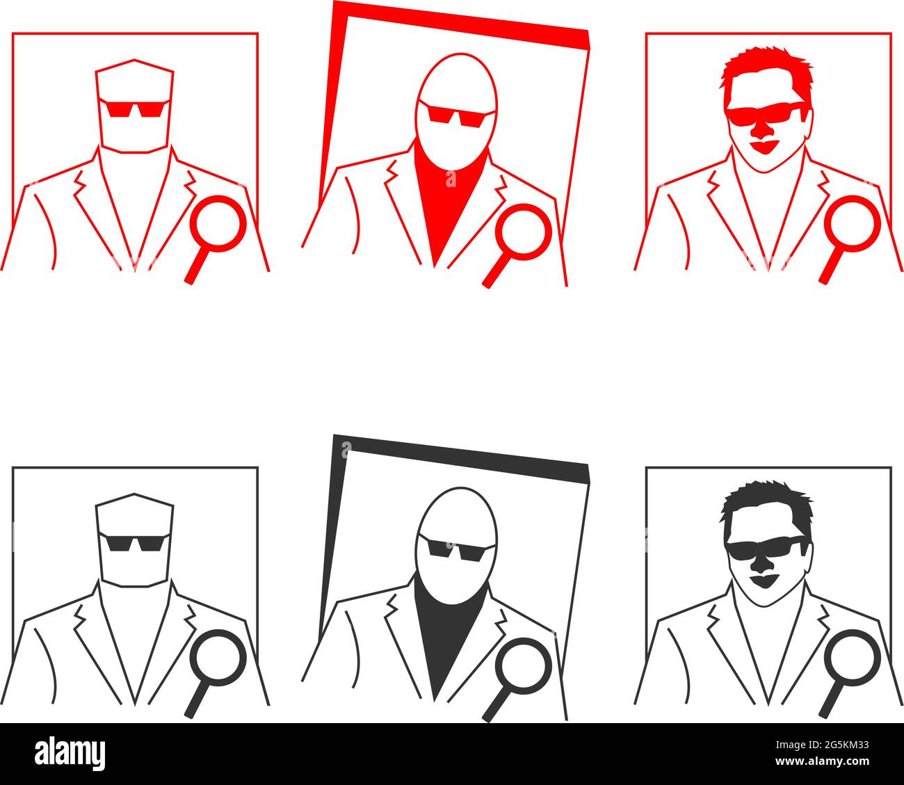 Avatar woman magnifying glass hi-res stock photography and images - Alamy