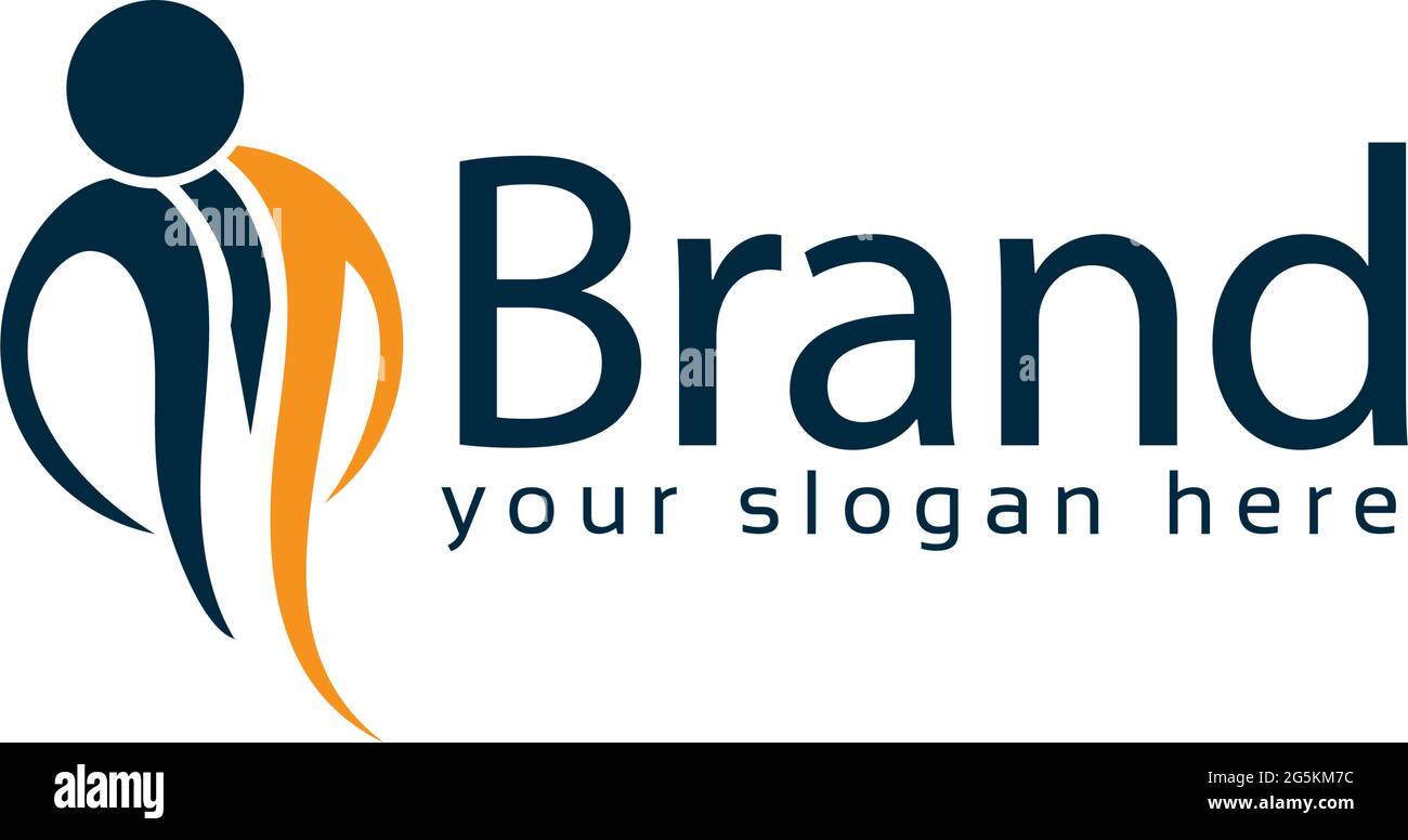 Blue And Orange People Logo Template, Blue and orange people. Vector ...