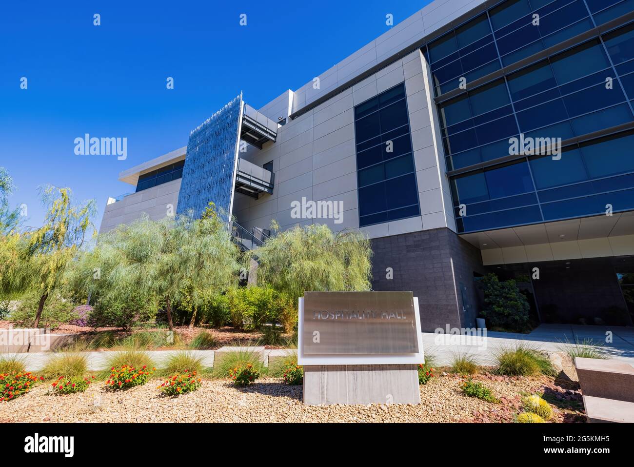 Sunny exterior view of some building in University of Nevada Las Vegas ...