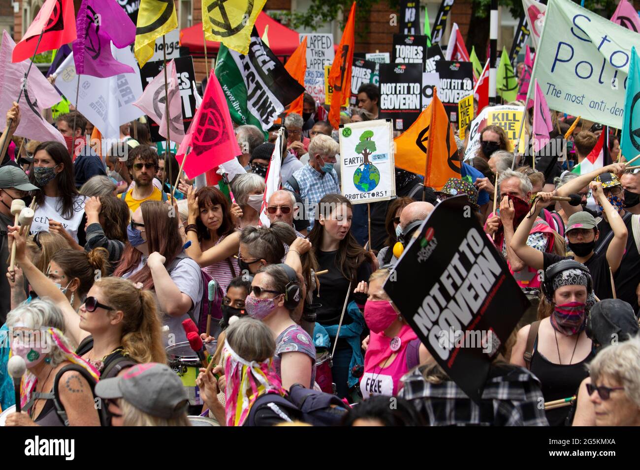 London protests, Activists protest in Central London at the People's ...
