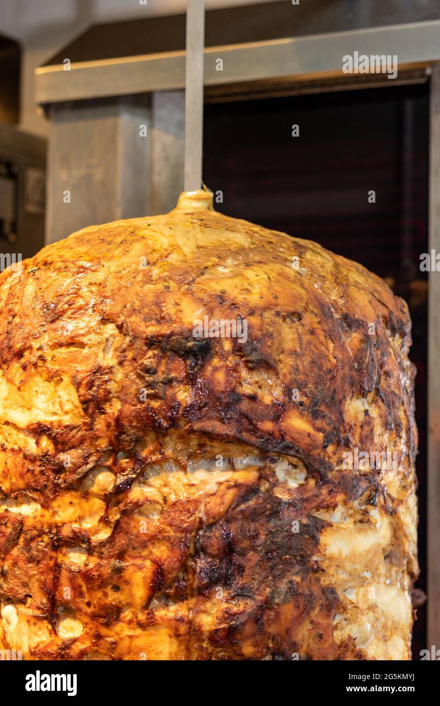 Vertical closeup shot of shawarma meat Stock Photo - Alamy