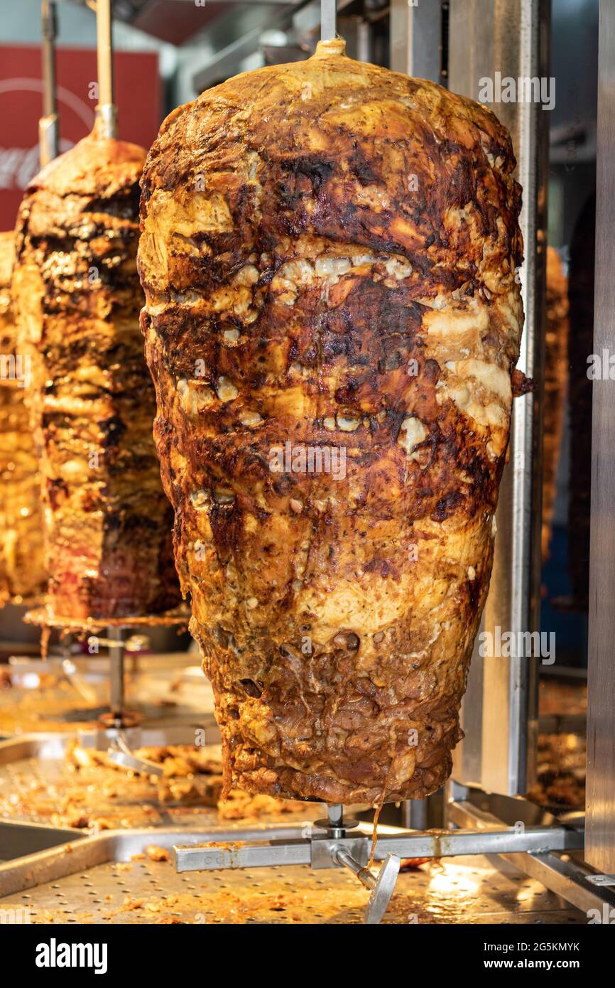 Vertical closeup shot of shawarma meat Stock Photo - Alamy