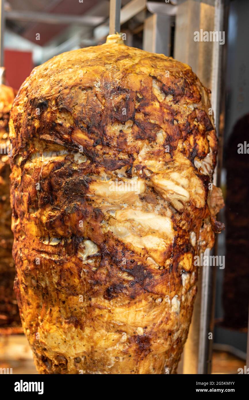 Vertical closeup shot of shawarma meat Stock Photo - Alamy