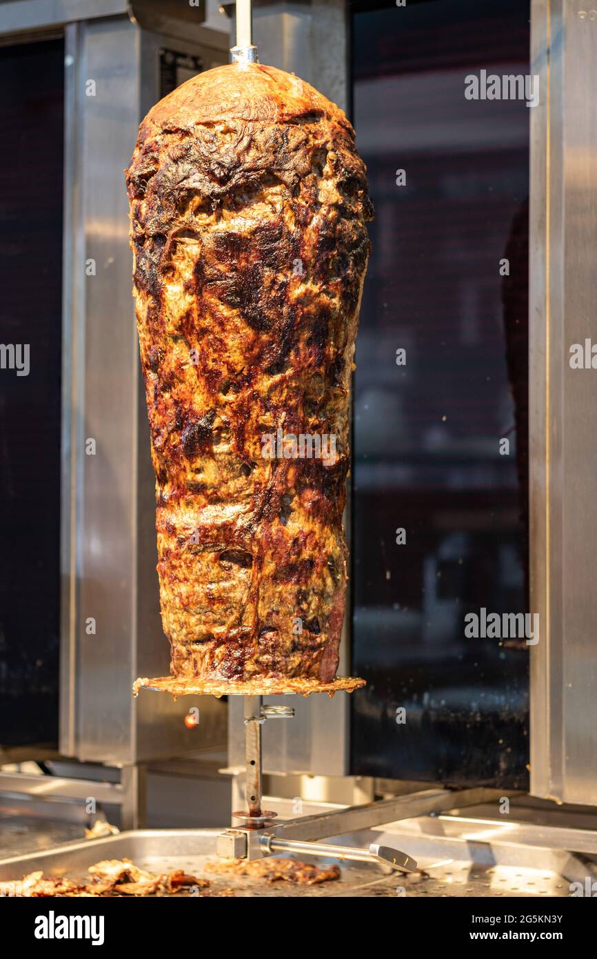 Closeup shot shawarma meat hi-res stock photography and images - Alamy