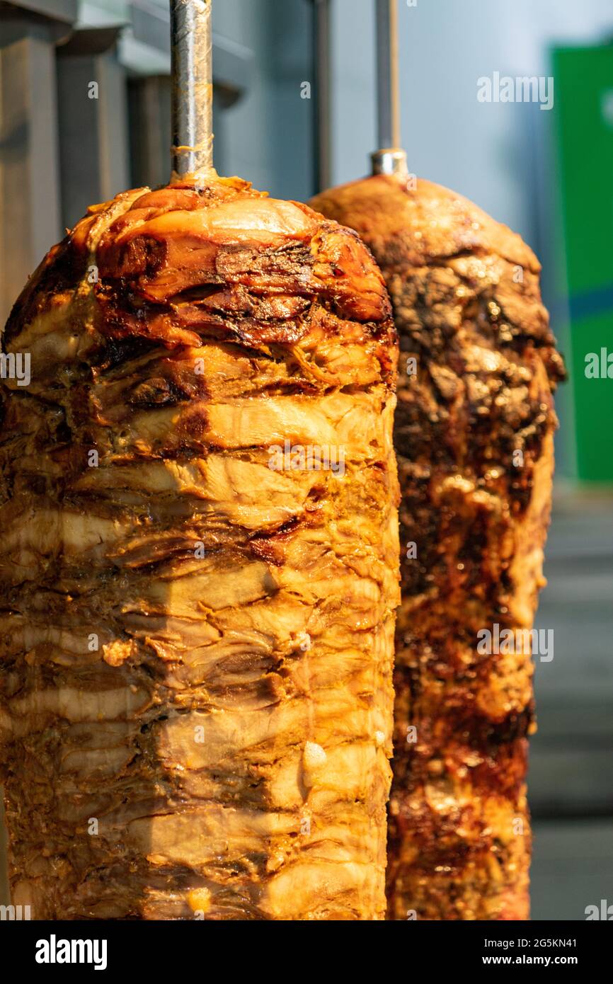 Vertical closeup shot of shawarma meat Stock Photo - Alamy