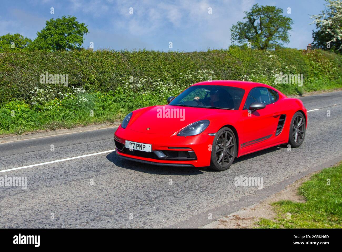 2020 red Porsche Cayman PDK 1988cc petrol sportscar en-route to ...
