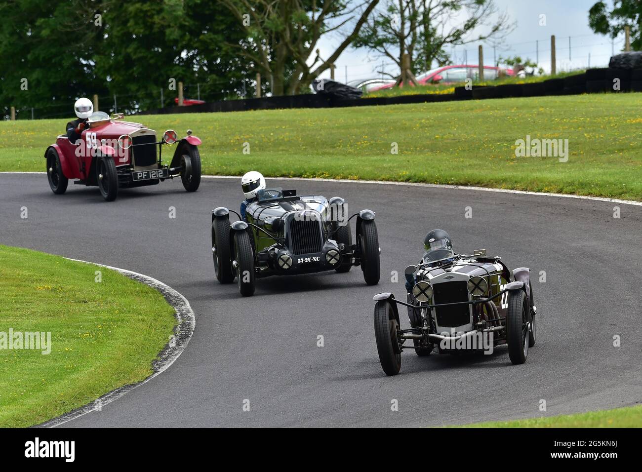 A Vintage trio rounding Charlies, Jo Blakeney-Edwards, Frazer Nash ...