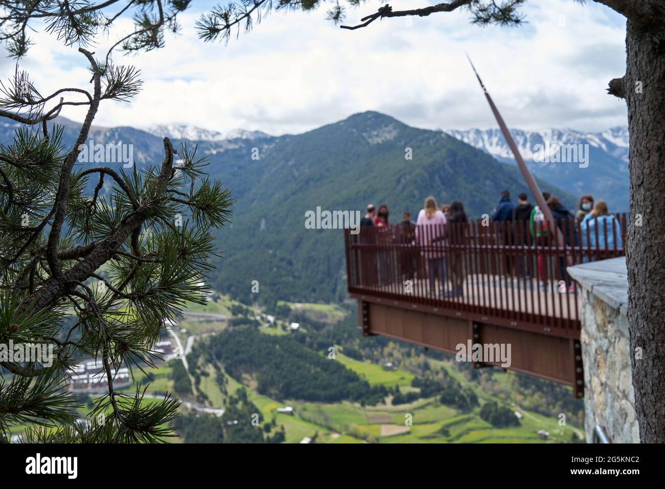Observation deck Roc Del Quer, Andorra Stock Photo - Alamy