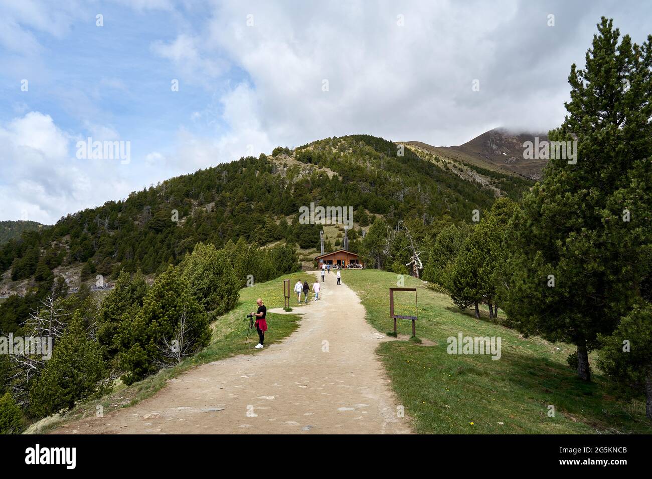 Observation deck Roc Del Quer, Andorra Stock Photo - Alamy