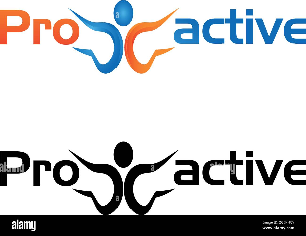 Proactive with people icon. Flat vector illustration on white ...