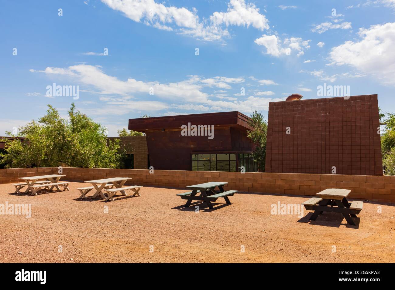 Sunny view of the Old Las Vegas Mormon Fort State Historic Park at ...