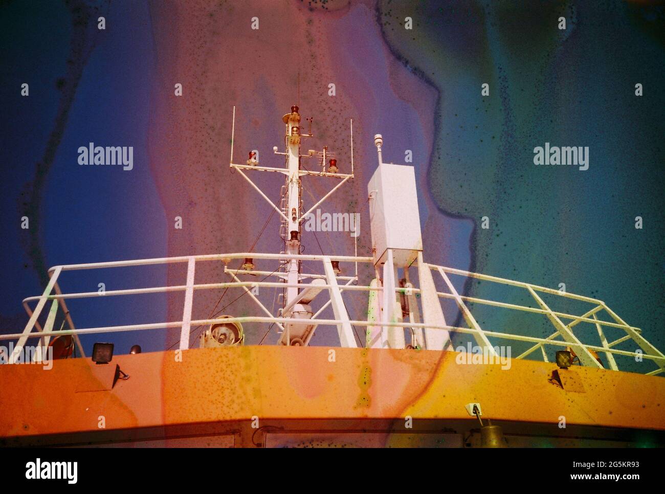 Vintage distressed blurry and grained photo. Damaged camera film ...