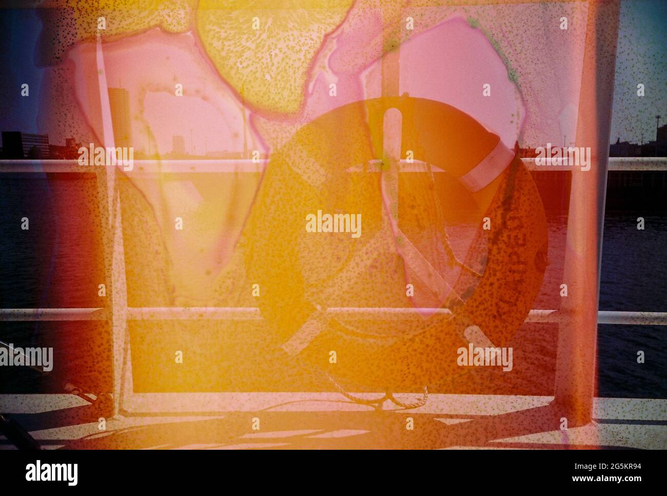 Vintage distressed blurry and grained photo. Damaged camera film ...