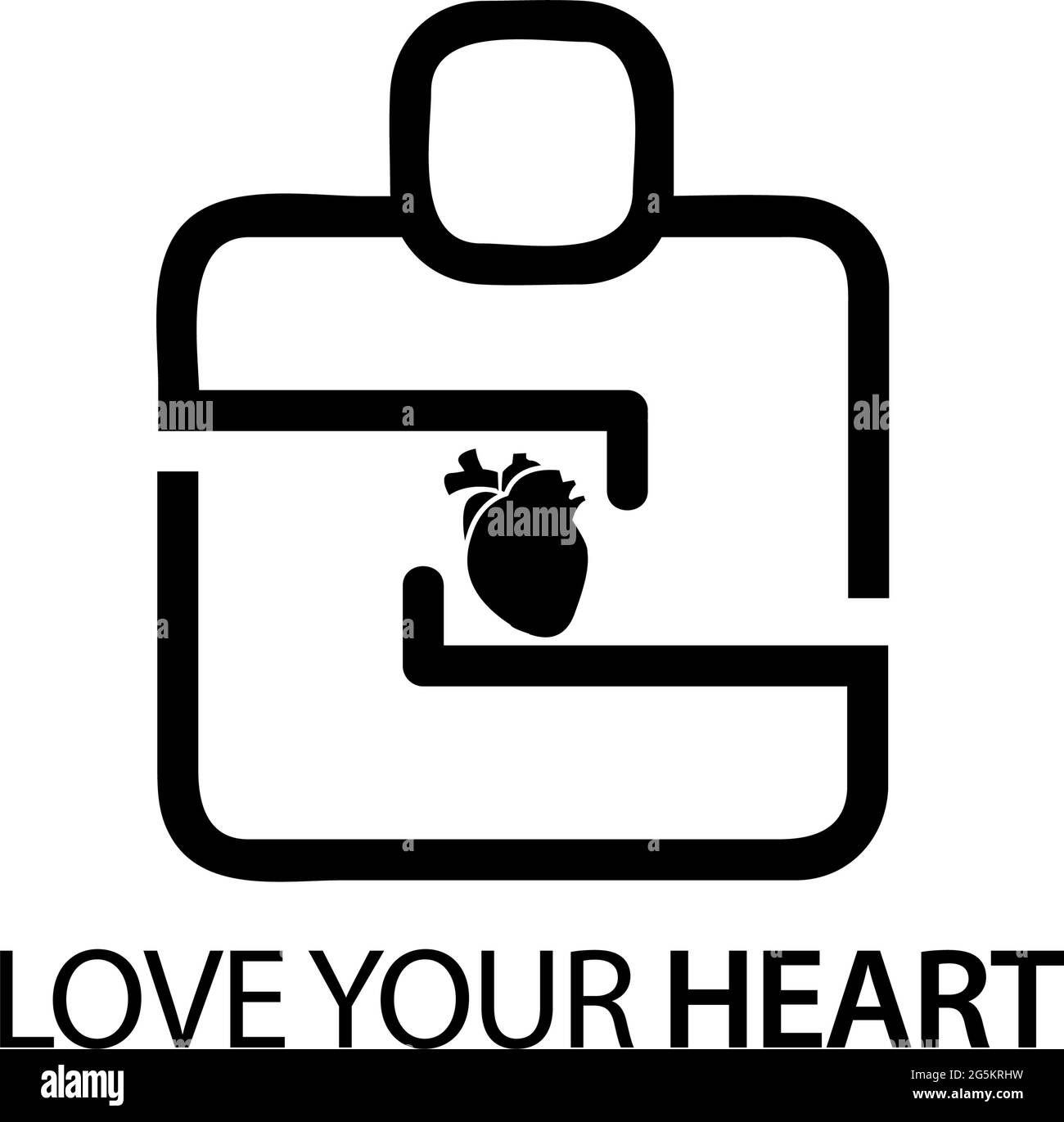 People with heart icon. Concept of love your heart Stock Vector Image ...