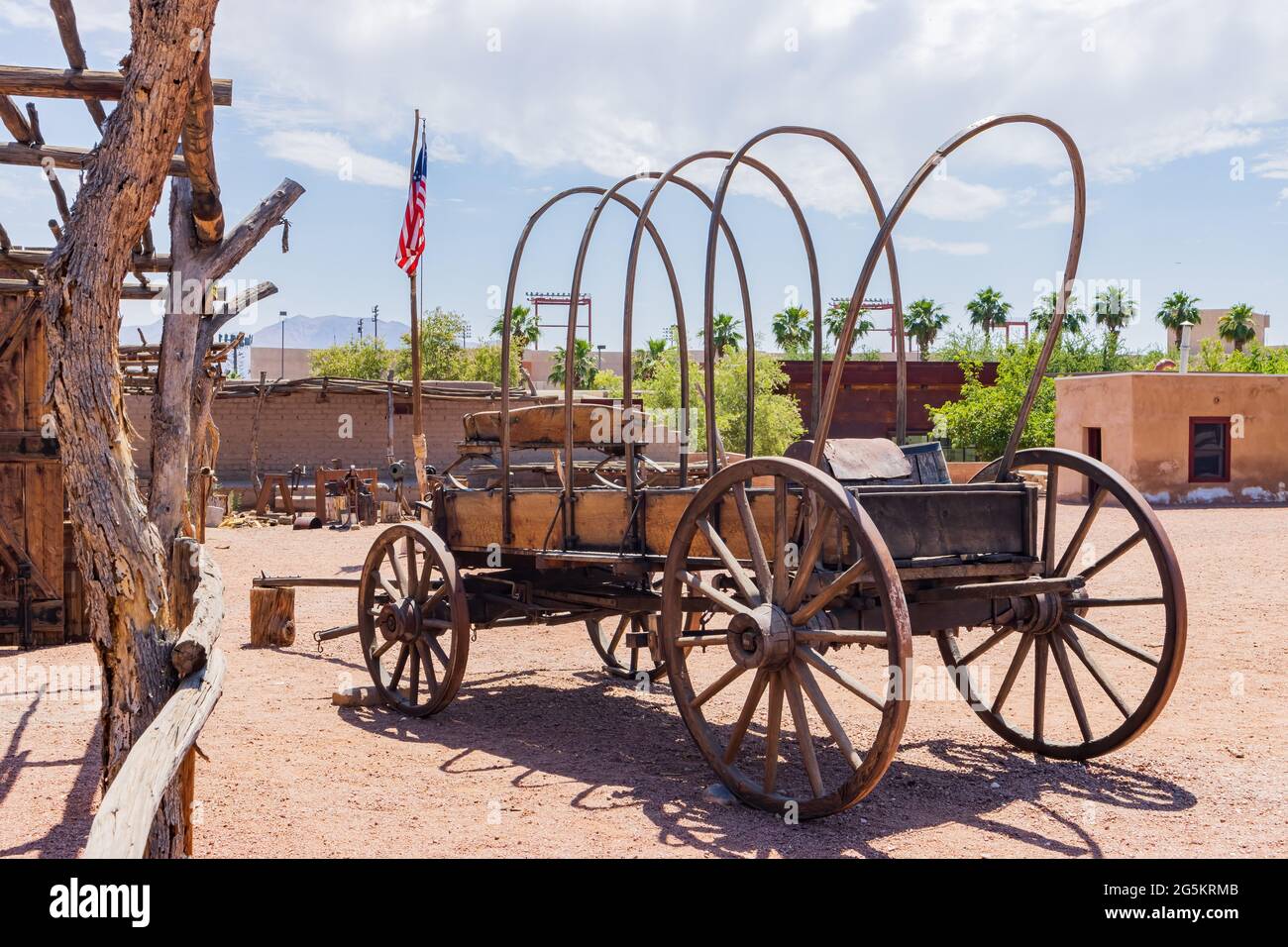 Sunny view of the Old Las Vegas Mormon Fort State Historic Park at ...