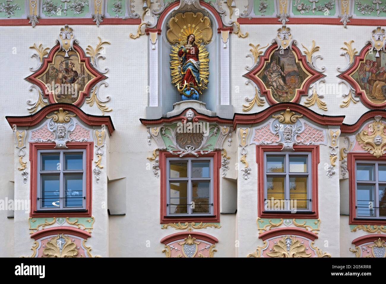 Rococo facade by the stucco artist Johann Baptist Zimmermann on the ...