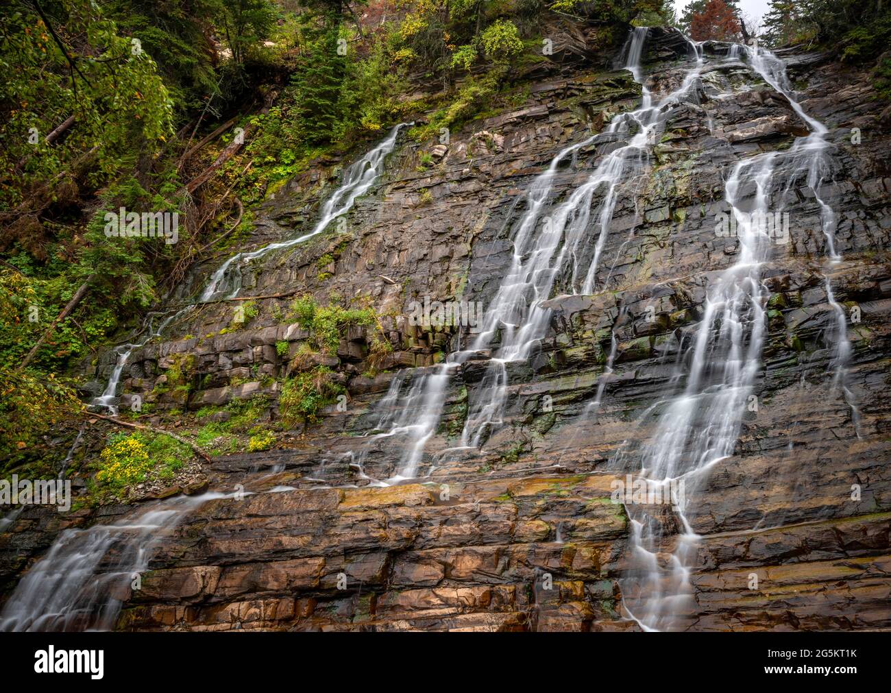 Lower Bertha Falls, Waterfall, Waterton Lakes National Park, Alberta ...