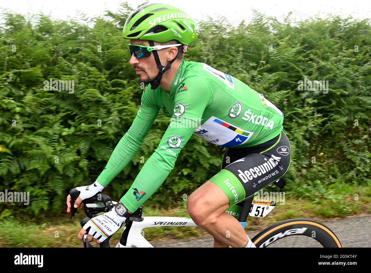 Tour de France 2021 Stage 3 , Lorient to Pontivy.28th June, 2021. Team ...