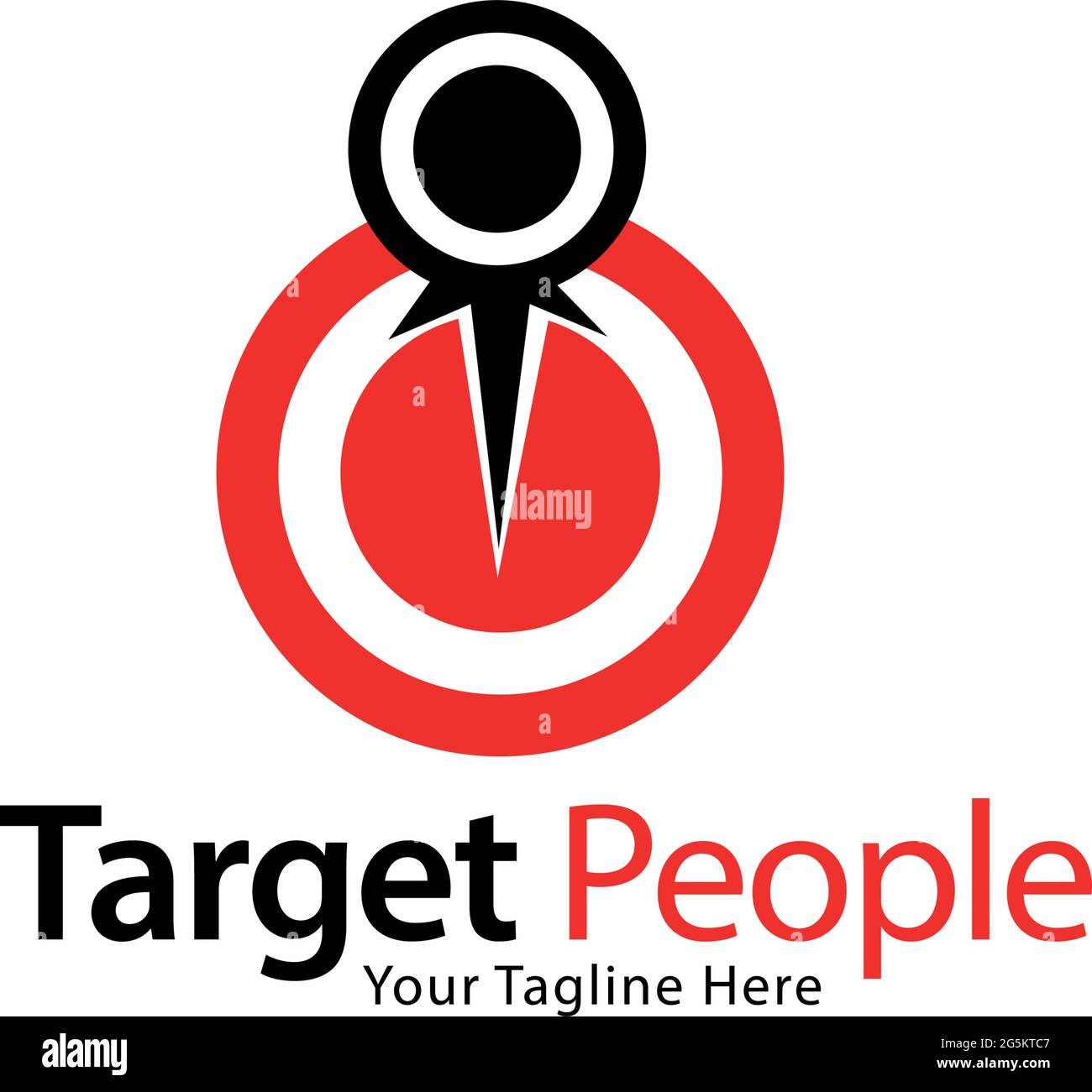 Target people stock logo template, flat design Stock Vector Image & Art ...