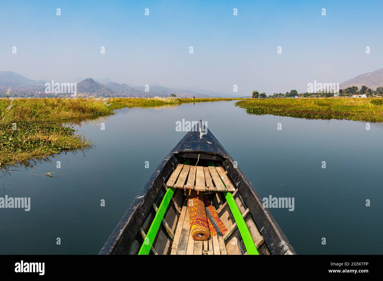 Boat on the southern part of Inle lake, Shan state, Myanmar, Asia Stock ...