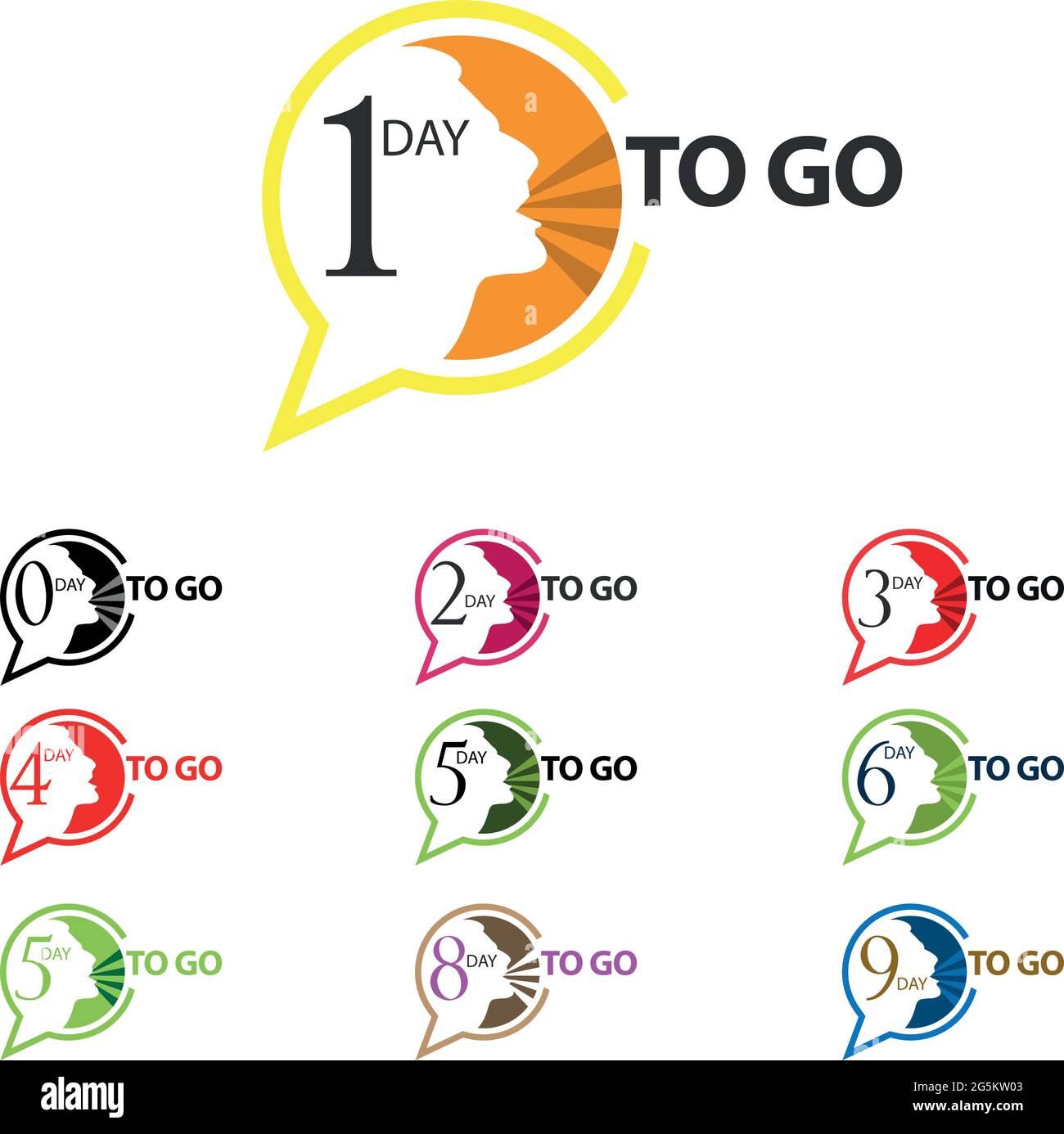 Number set speech bubble Stock Vector Images - Alamy