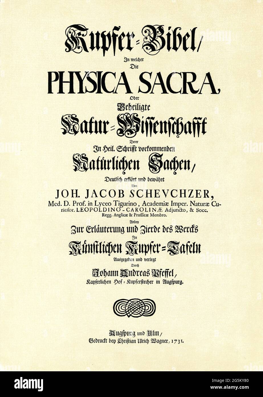 Physica sacra hi-res stock photography and images - Alamy