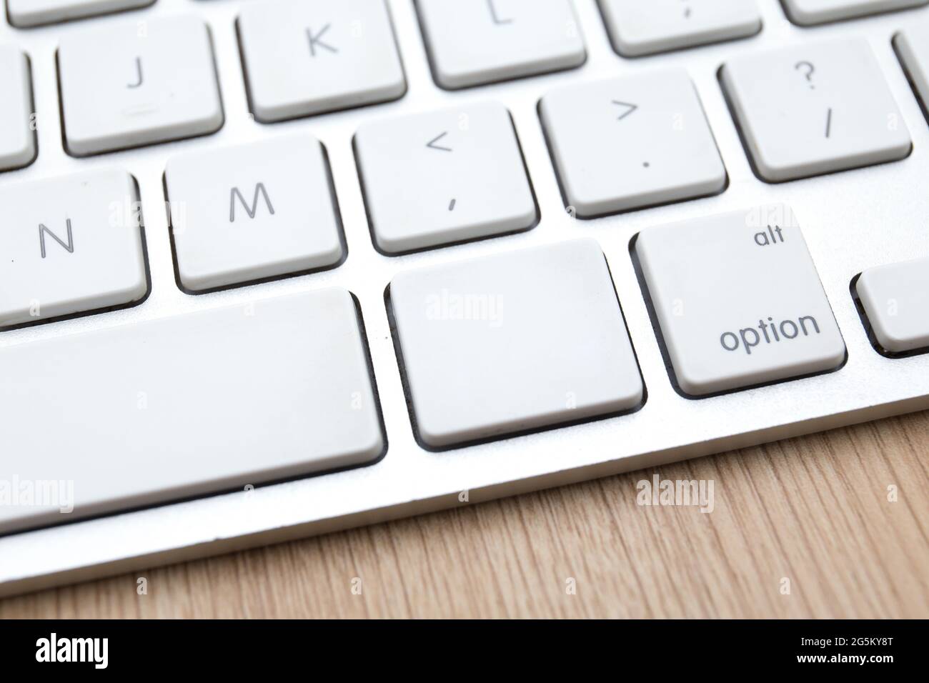 Shot of a white keyboard Stock Photo - Alamy