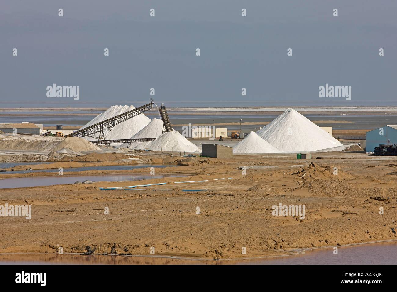 Salt flats near Walvis Bay in Namibia Stock Photo - Alamy