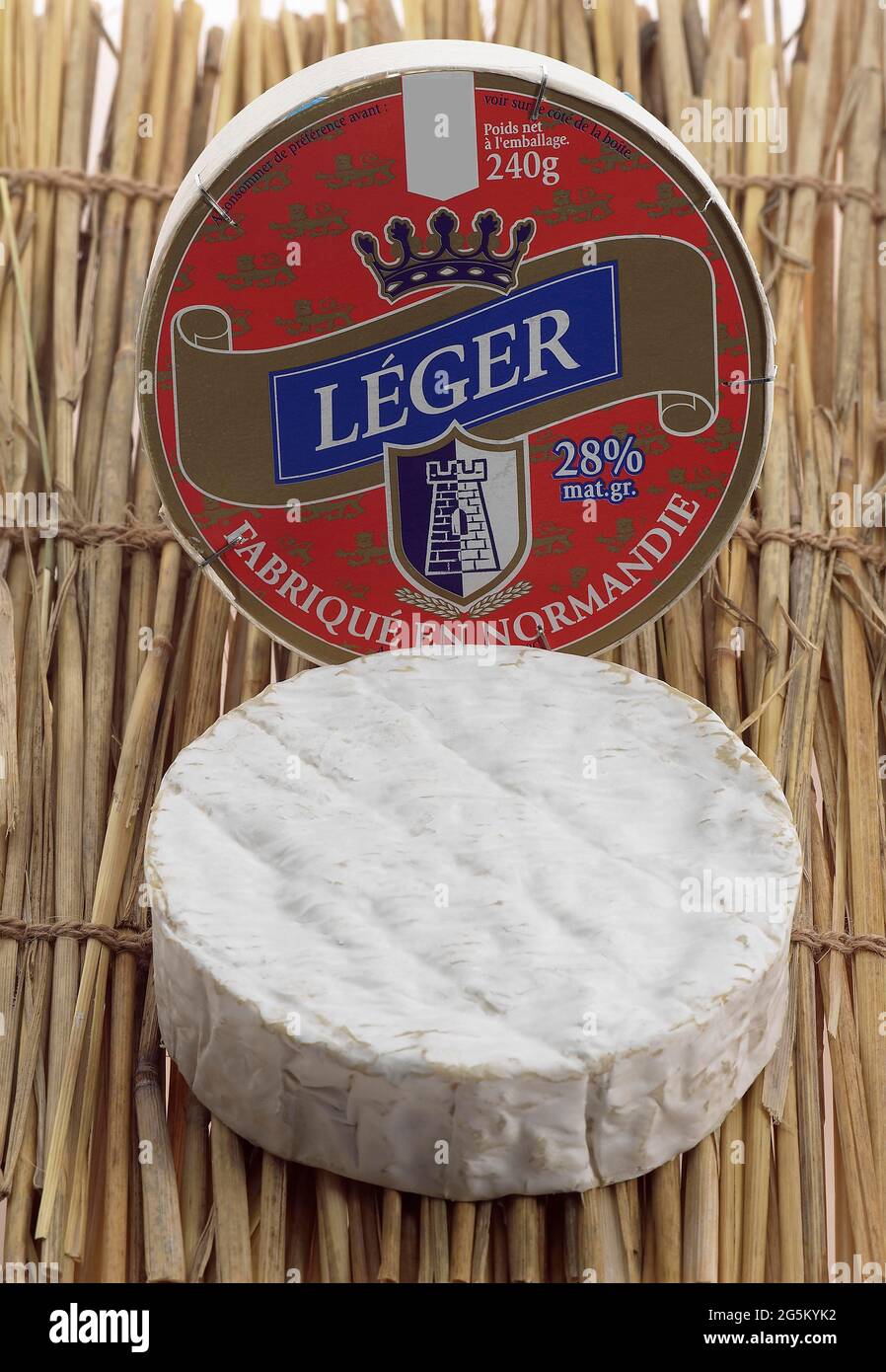 Pale Camembert, French cheese made from cow's milk in Normandy Stock ...