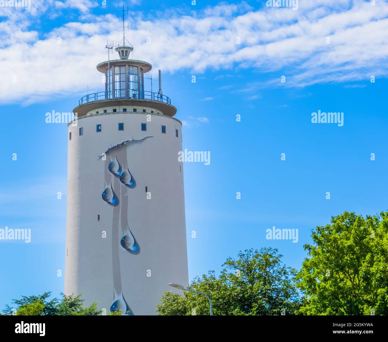 The popular water tower of Oostburg, Levens bron, Art work by johnny ...