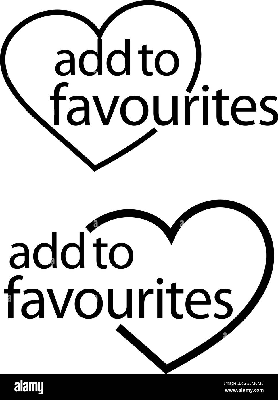 Add to favourites on the white background. Flat vector illustration ...