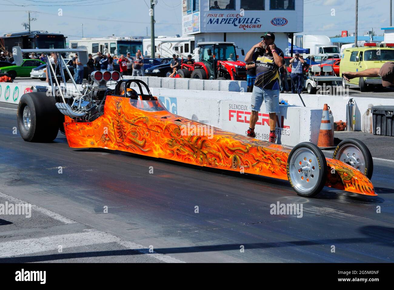 Nitro fuel race car, Dragway Napierville, Province of Quebec, Canada ...