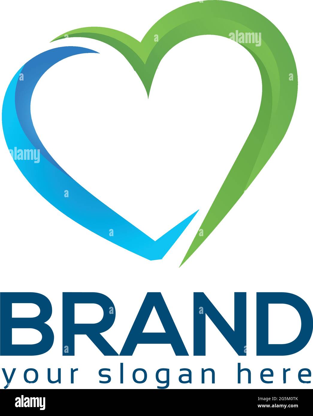 Heart logo vector on white background Stock Vector Image & Art - Alamy