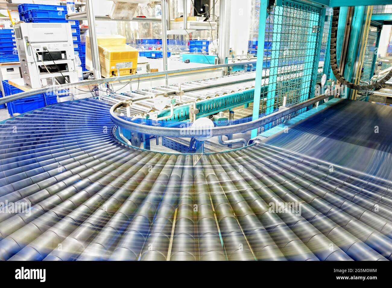 Conveyor belt, industrial plant, Germany, Europe Stock Photo - Alamy