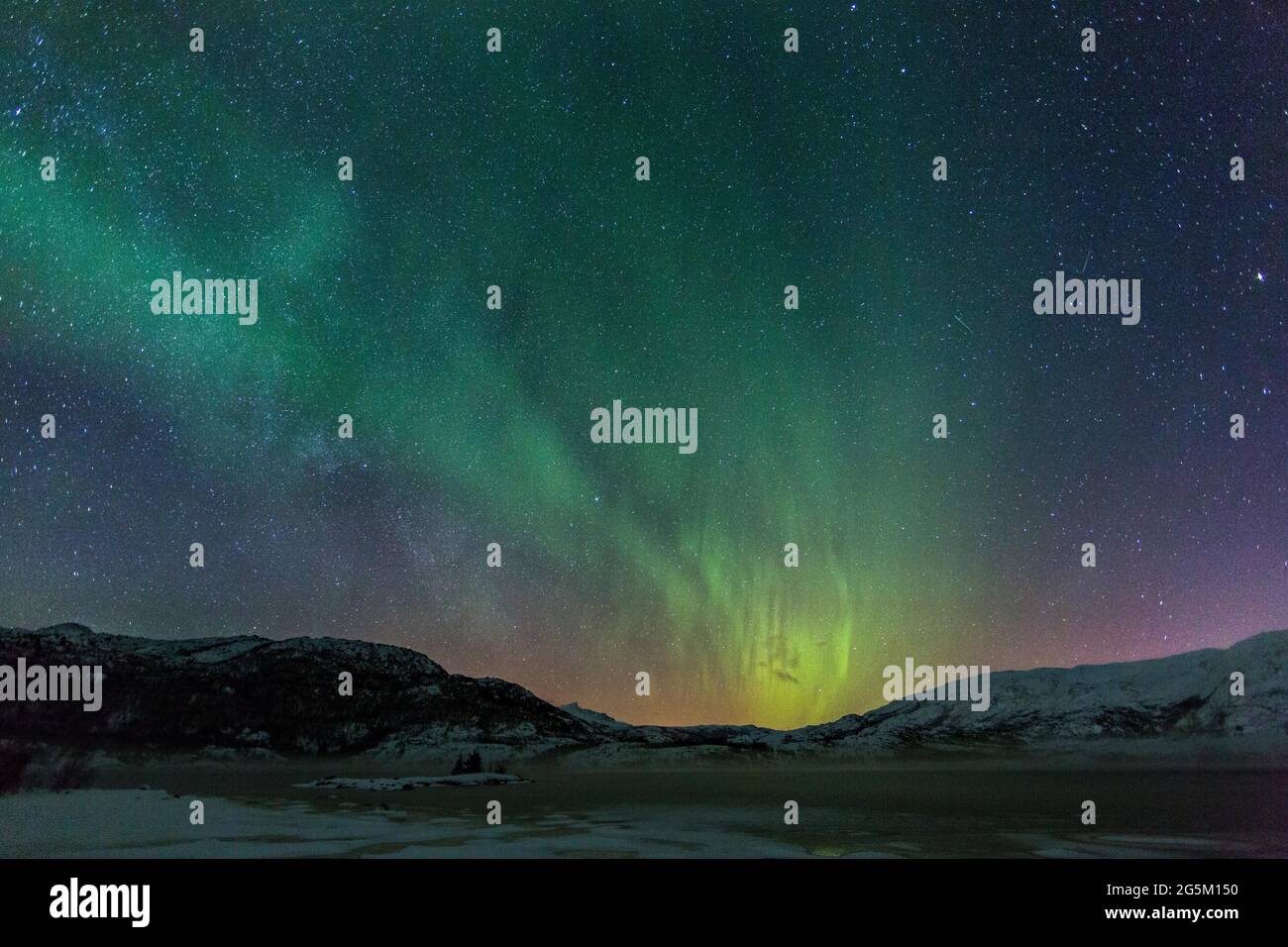 Northern lights, Aurora borealis, Hinnoya, Lofoten Islands, Norway, Skandinavia Stock Photo - Alamy