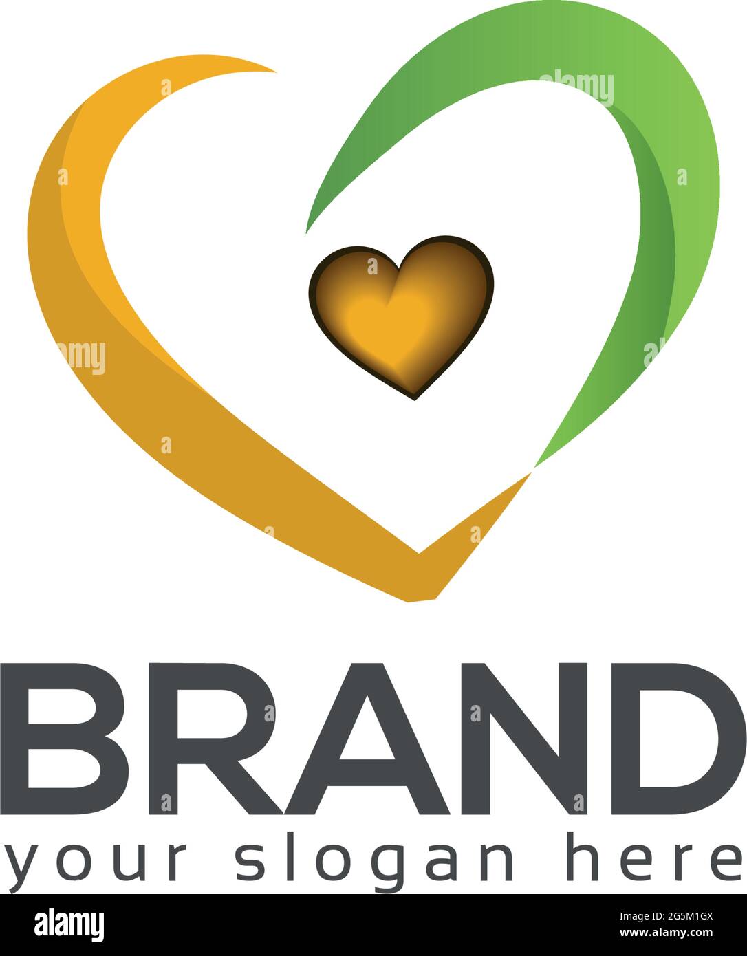 Heart logo vector on white background Stock Vector Image & Art - Alamy