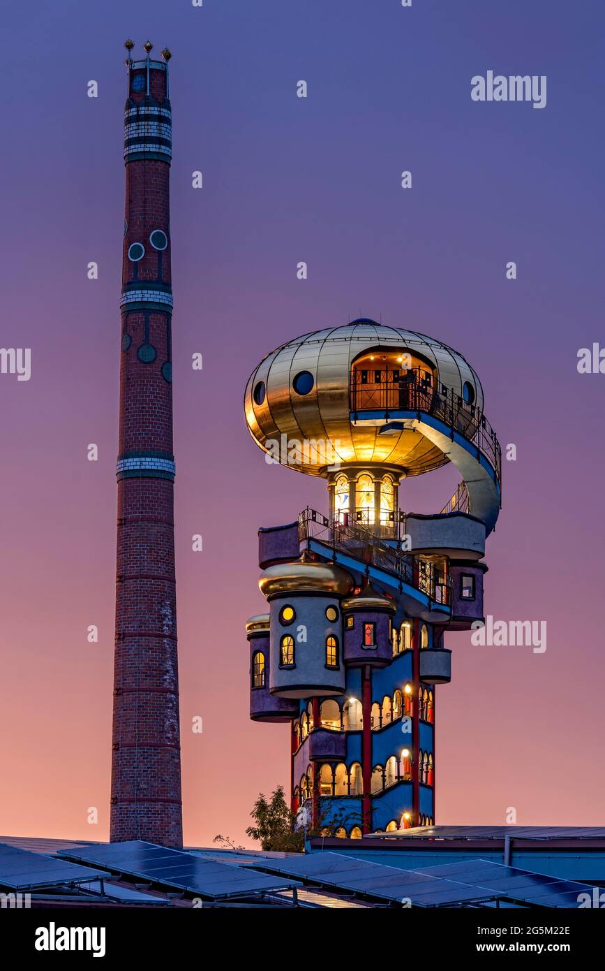 Kuchlbauer Tower or Hundertwasser Tower by Friedensreich Hundertwasser ...