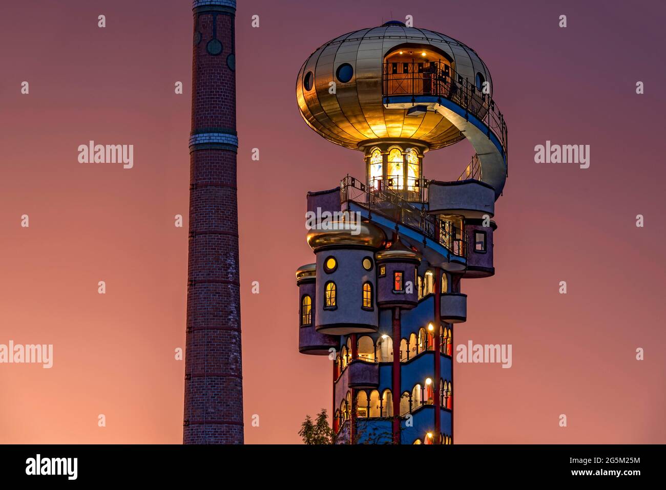 Kuchlbauer Tower or Hundertwasser Tower by Friedensreich Hundertwasser ...