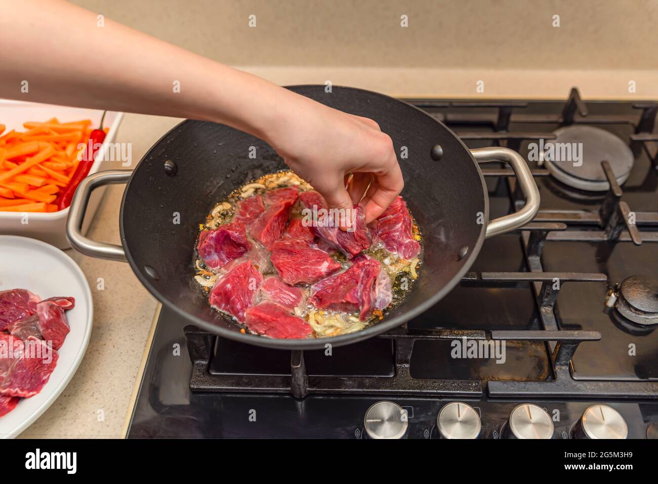 Cooking pilaf in a cauldron. A step by step recipe for cooking pilaf ...