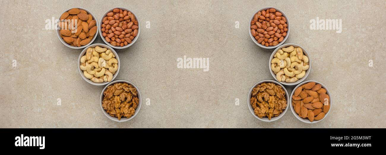 Nut background. Banner for large format printing, advertising and ...