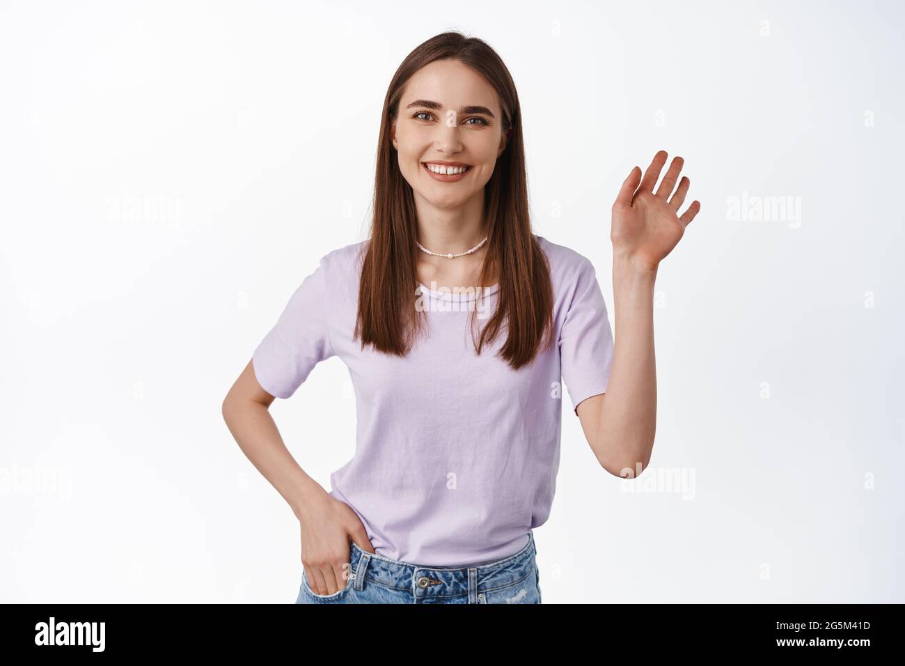 Wave woman logo hi-res stock photography and images - Alamy