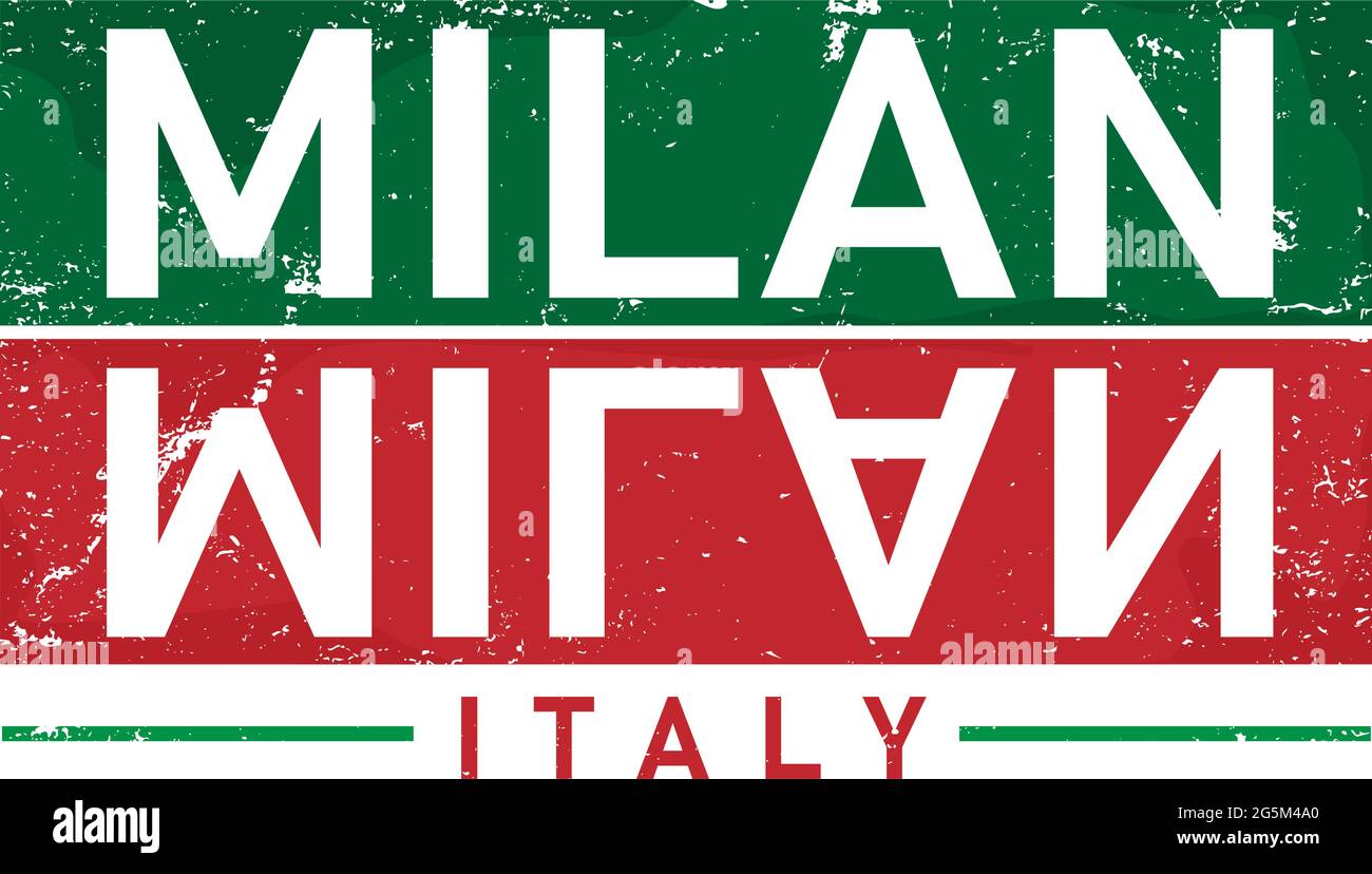Vintage milan poster Stock Vector Images - Alamy