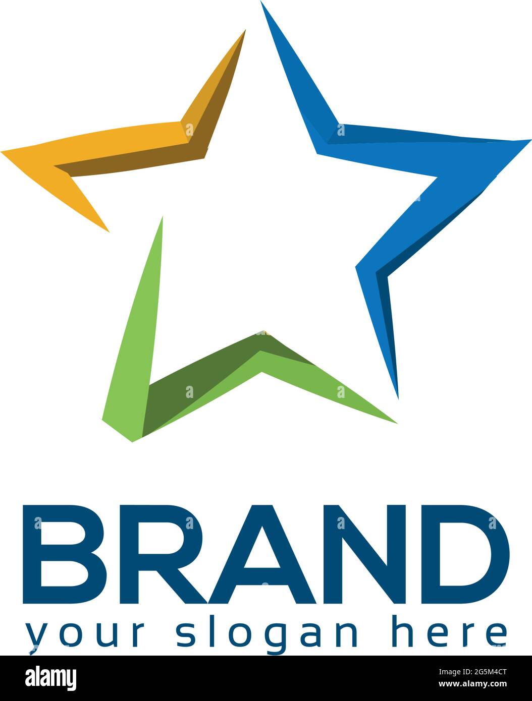 Star logo template, flat design. Vector illustration on white ...