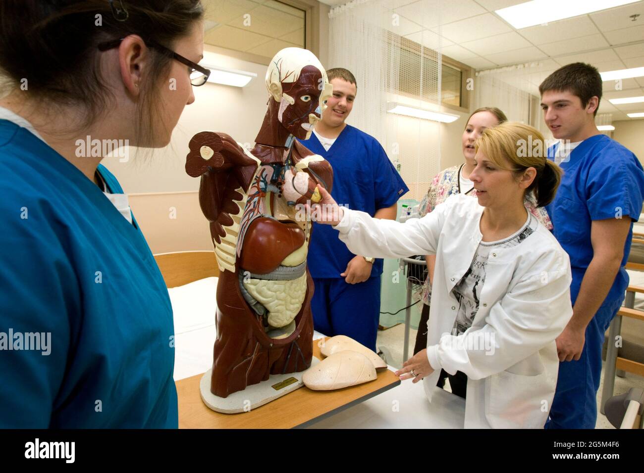 Vocational high school training in nursing using human torso anatomy ...