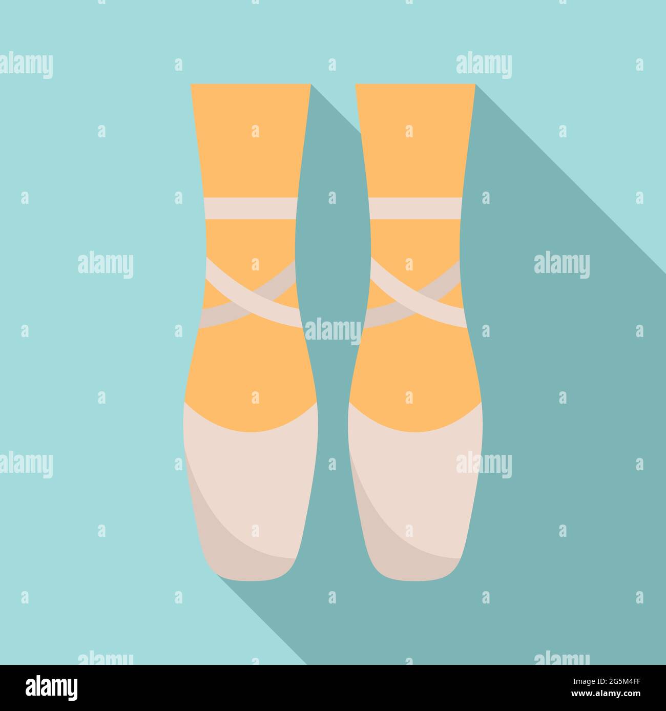 Ballerina feets icon flat vector. Dance girl foot Stock Vector Image ...