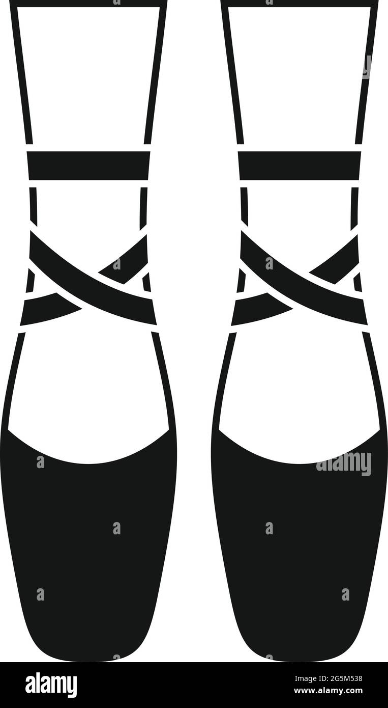 Ballerina feets icon simple vector. Dance girl foot Stock Vector Image ...