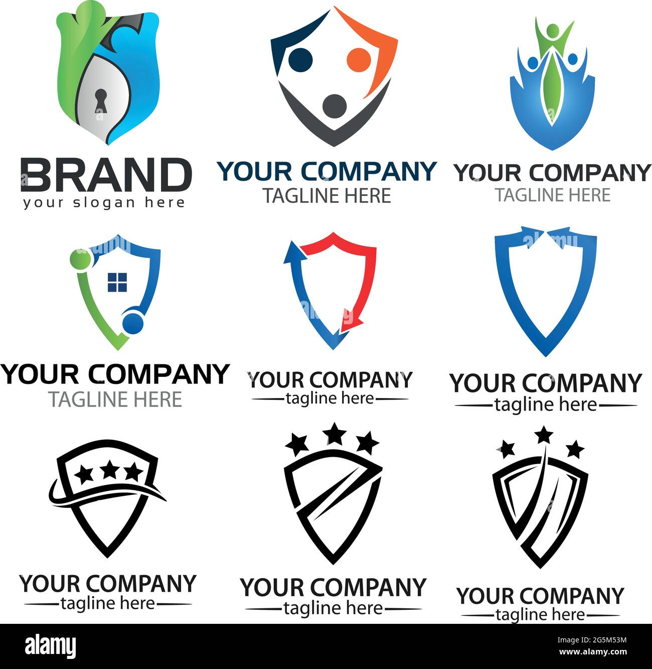 Shield Logo Design Vector, Vector illustration on white background ...