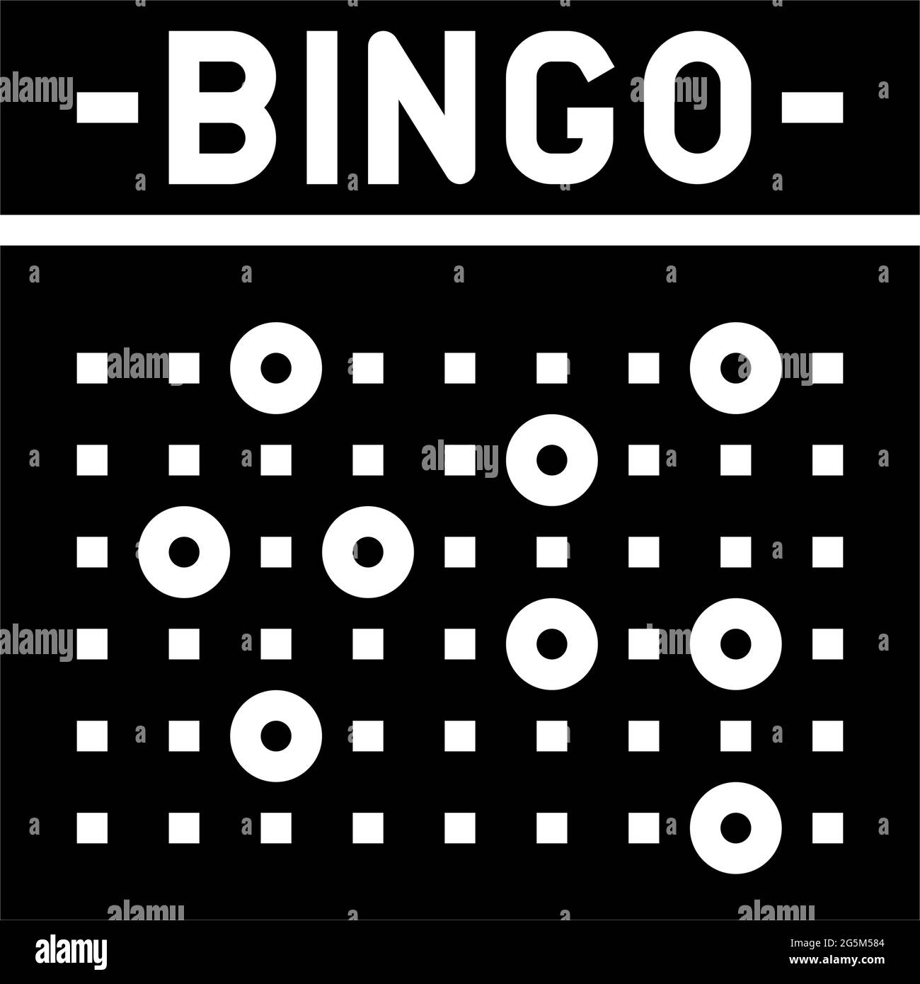 bingo game glyph icon vector illustration Stock Vector Image & Art - Alamy
